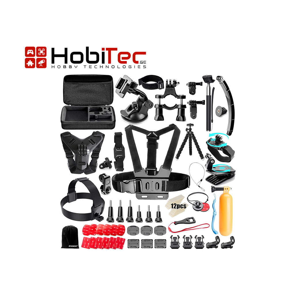 Action Camera Accessories Kit 70 in 1 for GoPro Hero, AKASO APEMAN ...